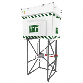 Quick Ship Emergency Safety Shower with a Jacketed 2000L Overhead Tank