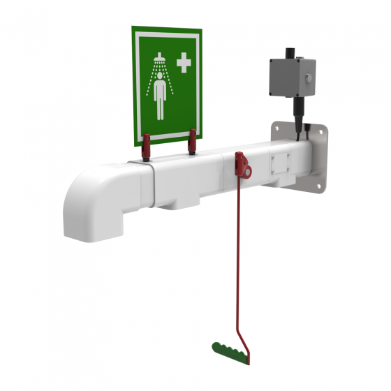 Trace Tape Heated Wall Mounted Safety Shower