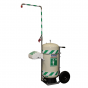 Mobile Self Contained Safety Shower with Lidded Eye Wash