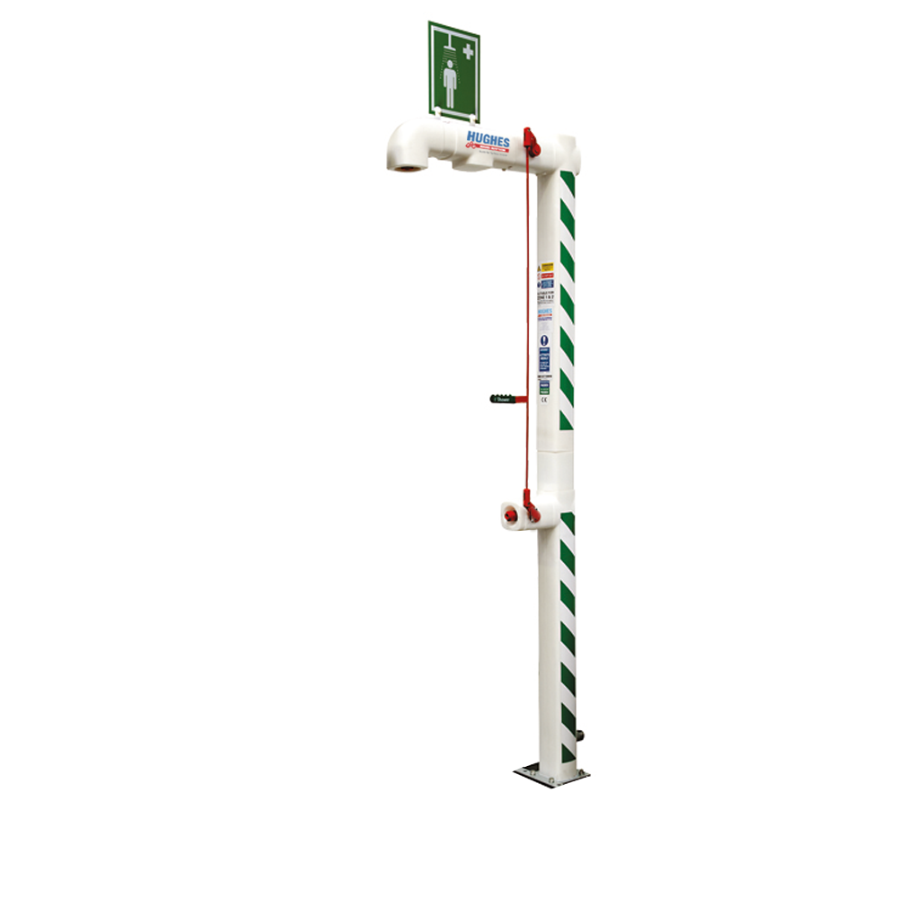 Trace Tape Heated Safety Shower with Body Spray