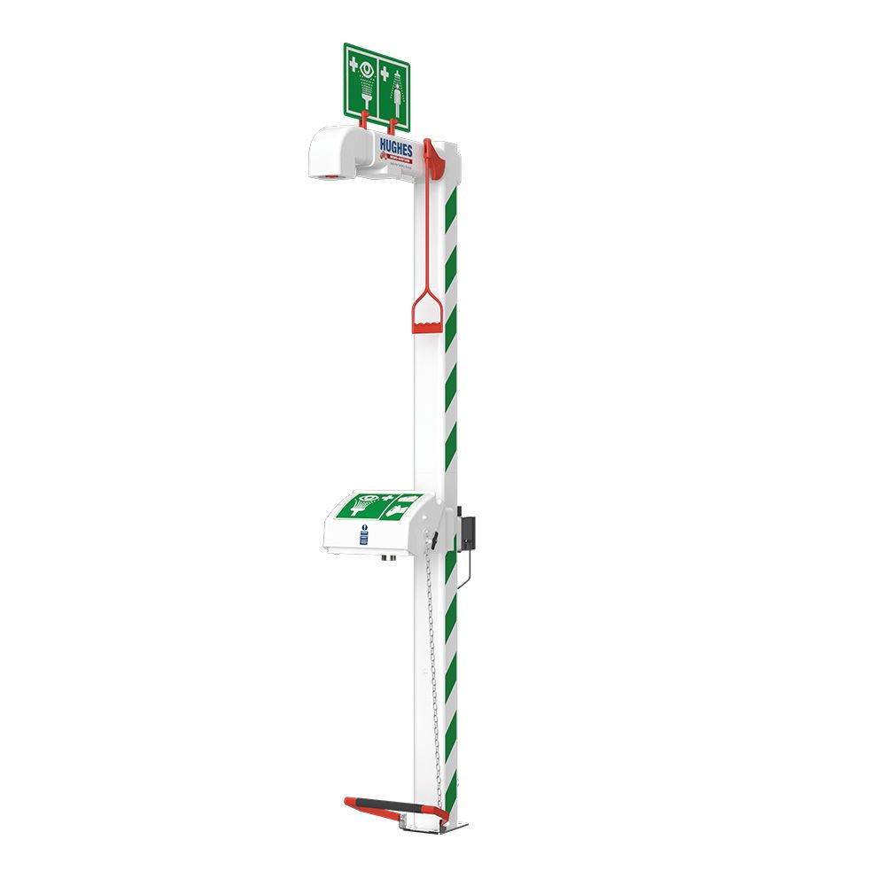 Trace Tape Heated Safety Shower with Lidded Eye Wash